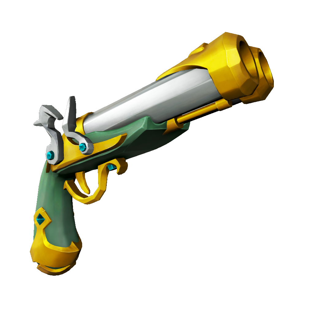 Royal Sovereign Double Barrel Pistol | Items | Sea of Thieves | Geekya.com
